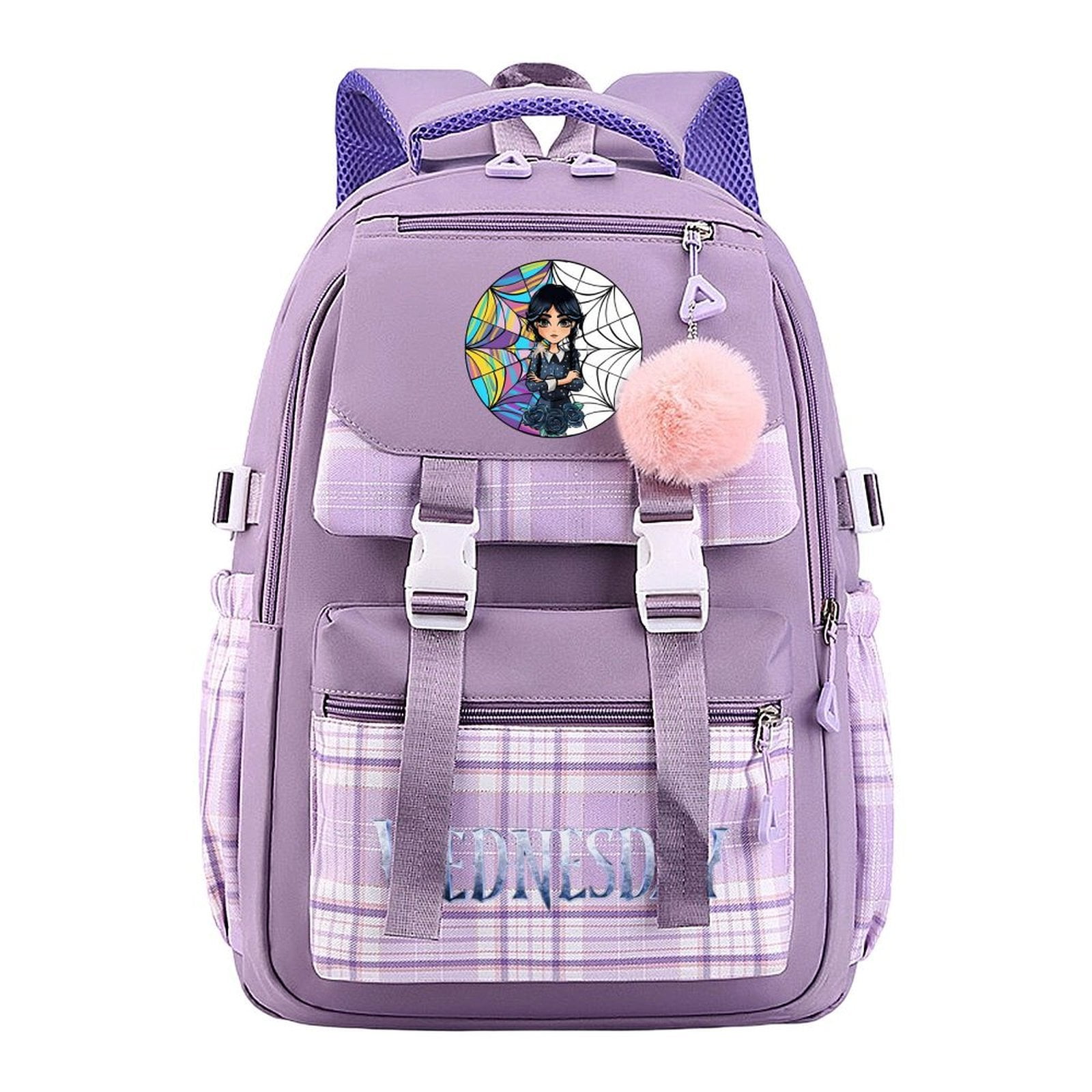 WAUOEMY Women Cute Wednesday Addams Backpack Middle School Bookbag ...