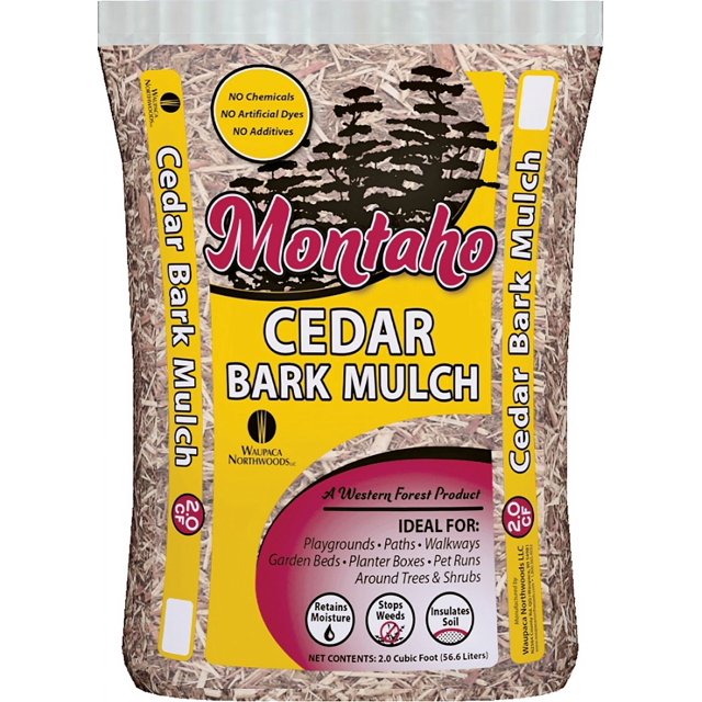 WAUPACA NORTHWOODS WMO13222CEDAR BARK MULCH CEDAR - Walmart.com