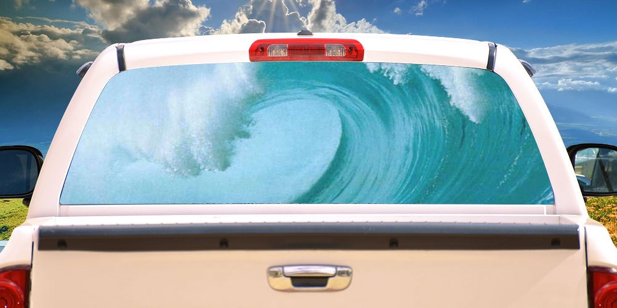 WAVE Rear Window Graphicsurfer waves truck surf view thru vinyl ...