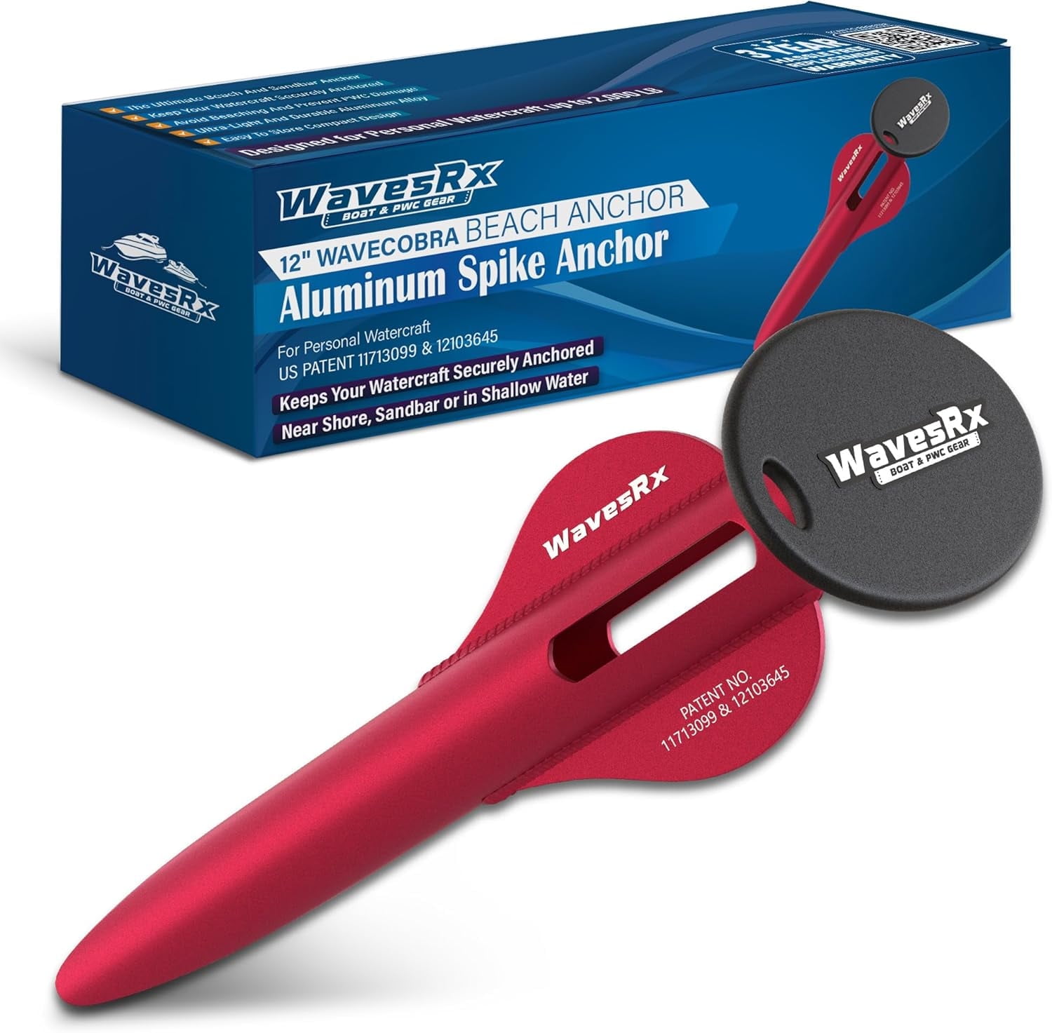 WAVESRX 12" Aluminum Spike Jet Ski Anchor for Beach & Shallow Water Anchoring - Walmart.com