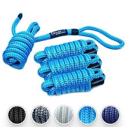 WAVESRX Boat Fender Lines 3/8'' x 6' (4PK) | Premium Marine Rope for ...