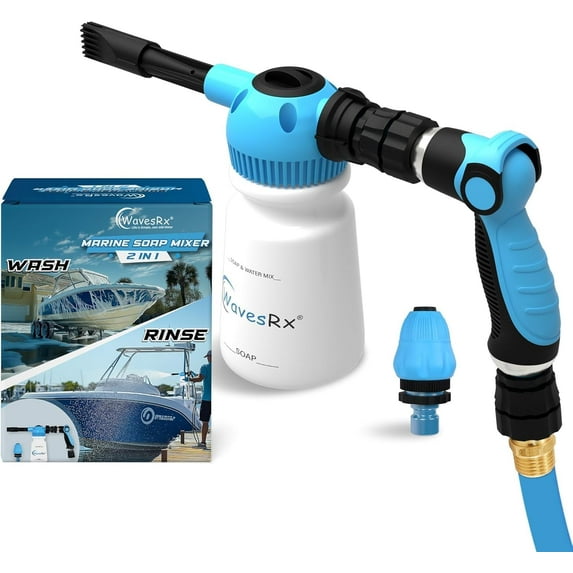 WAVESRX Foam Cannon Sprayer Gun and Boat Cleaner | Dual-Use Marine Soap ...