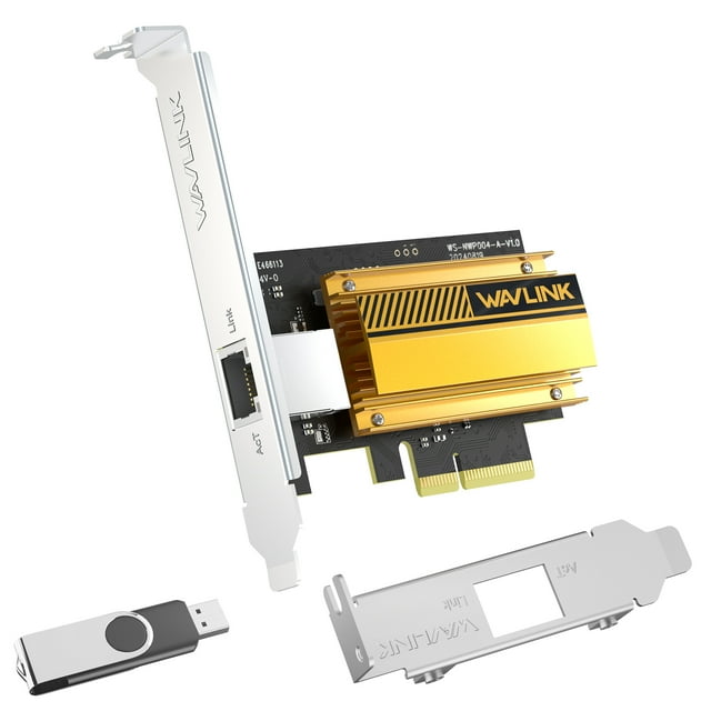 WAVLINK 10Gbps PCIe Ethernet Adapter, 10000/5000/2500Mbps Base-T PCIe ...