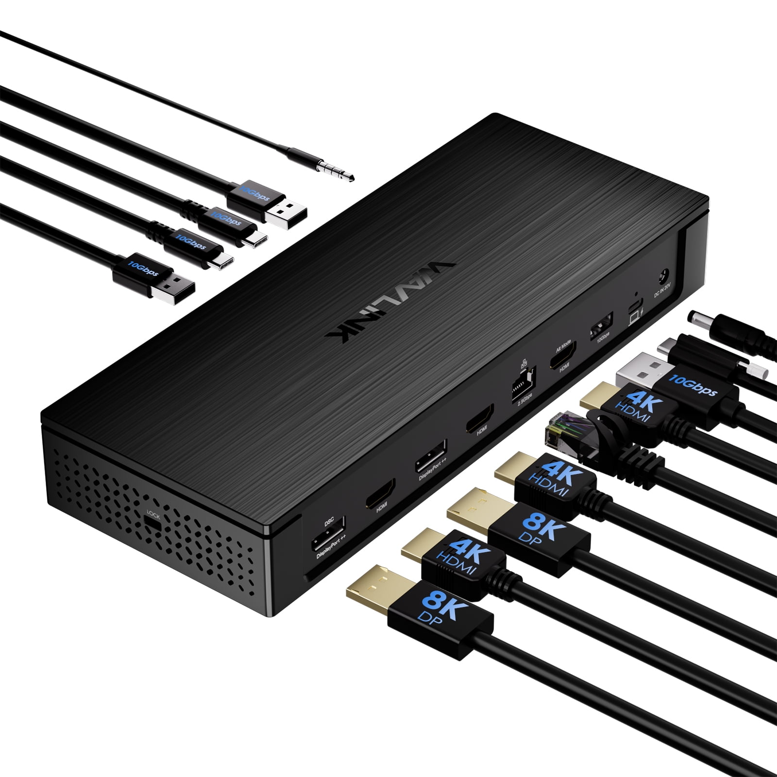 WAVLINK 13-in-1 USB Dock Station, Dual 8K/Quintuple 4K Laptop Dock, USB ...