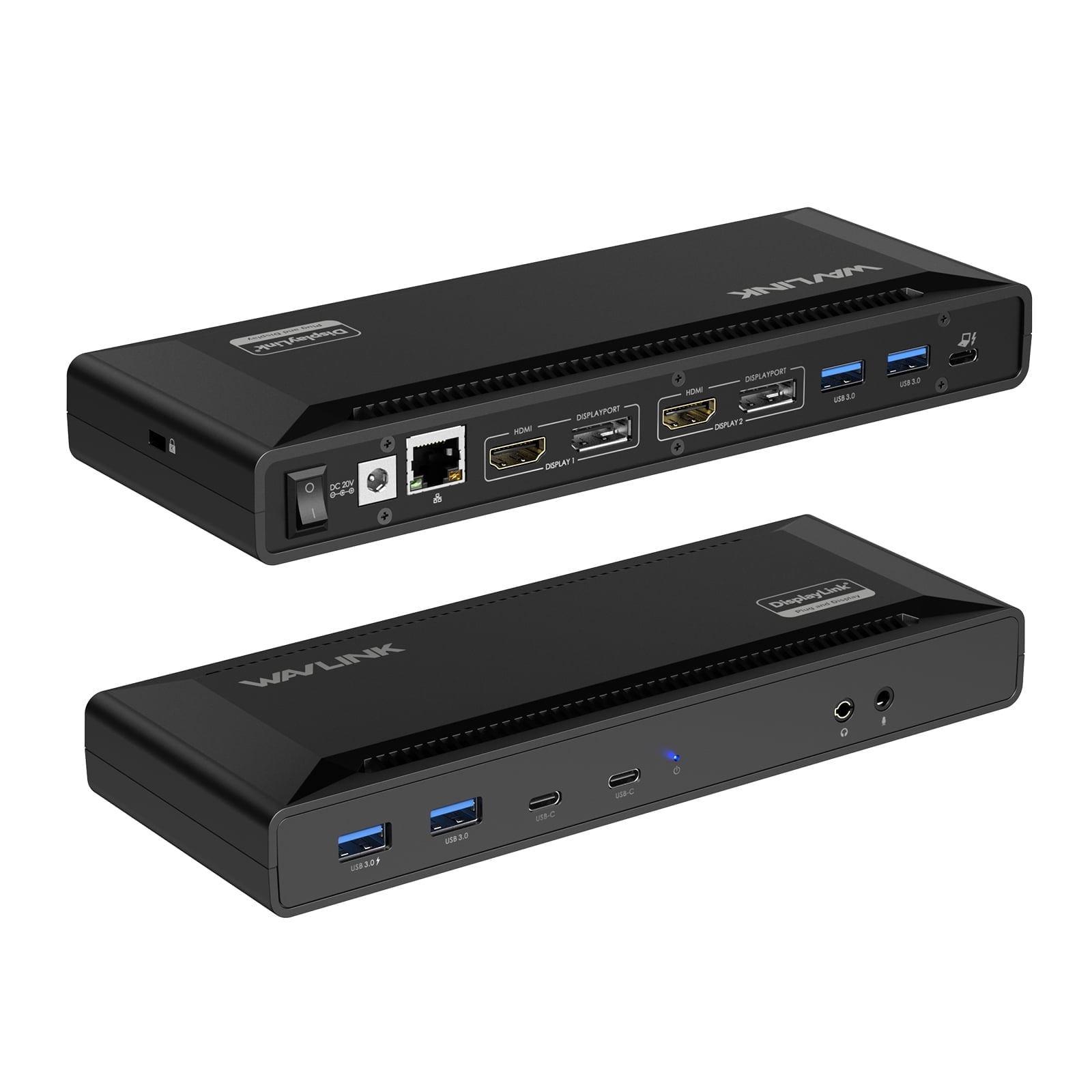 WAVLINK 15-In-1 USB Dock Station, Laptop Dock with HDMI/DisplayPort ...