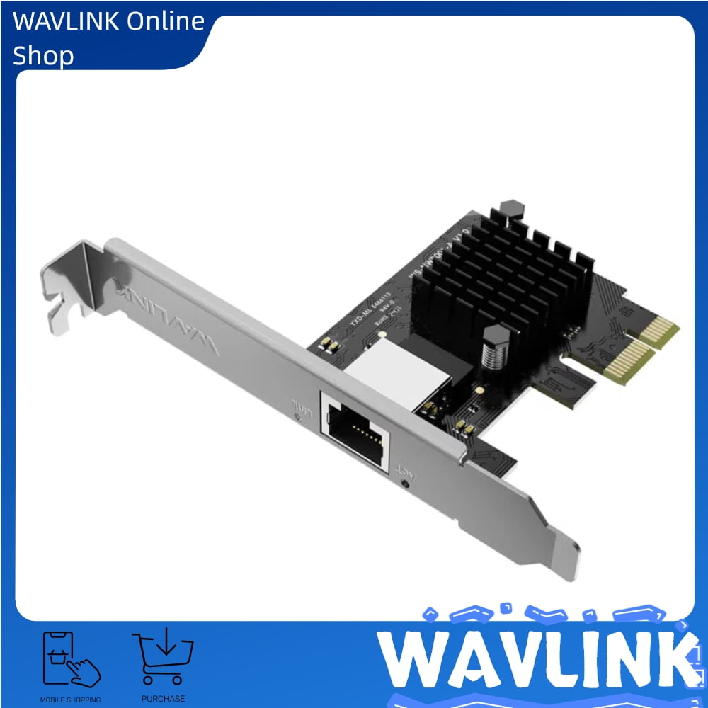 WAVLINK 1G Base-T PCIe Network Card, 1000/100/10Mbps PCI Express ...