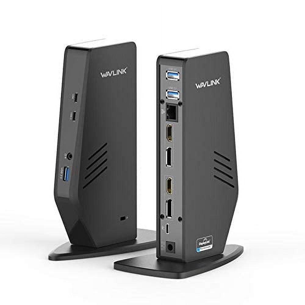 WAVLINK Dock Station, USB Dock with 5K HDMI/DisplayPort, USB, Gigabit ...
