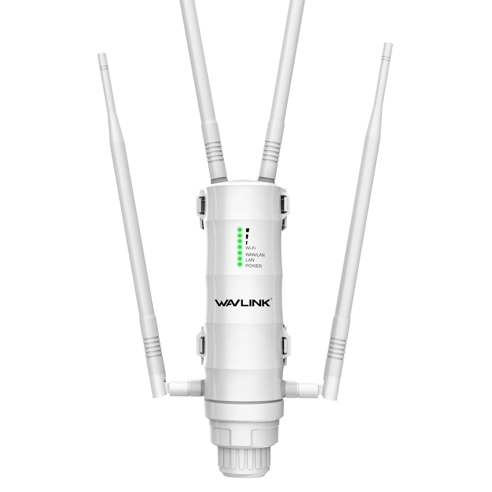 AC1200 Dual Band Outdoor WiFi Extender, 4 High Gain Antennas, 1200Mbps ...