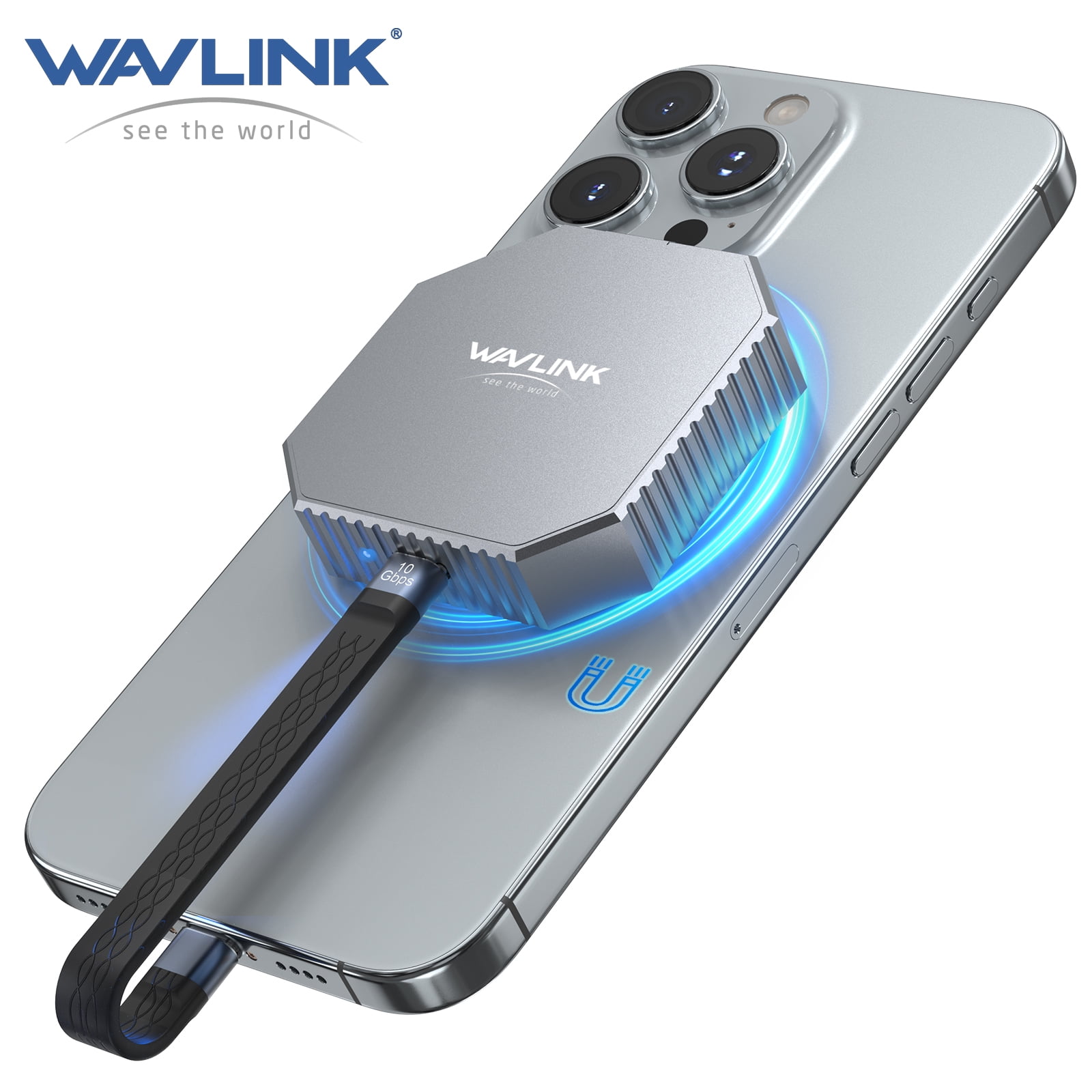 WAVLINK Magnetic M.2 2230 NVMe SSD Enclosure, 10Gbps USB C 3.2 Gen2 to ...