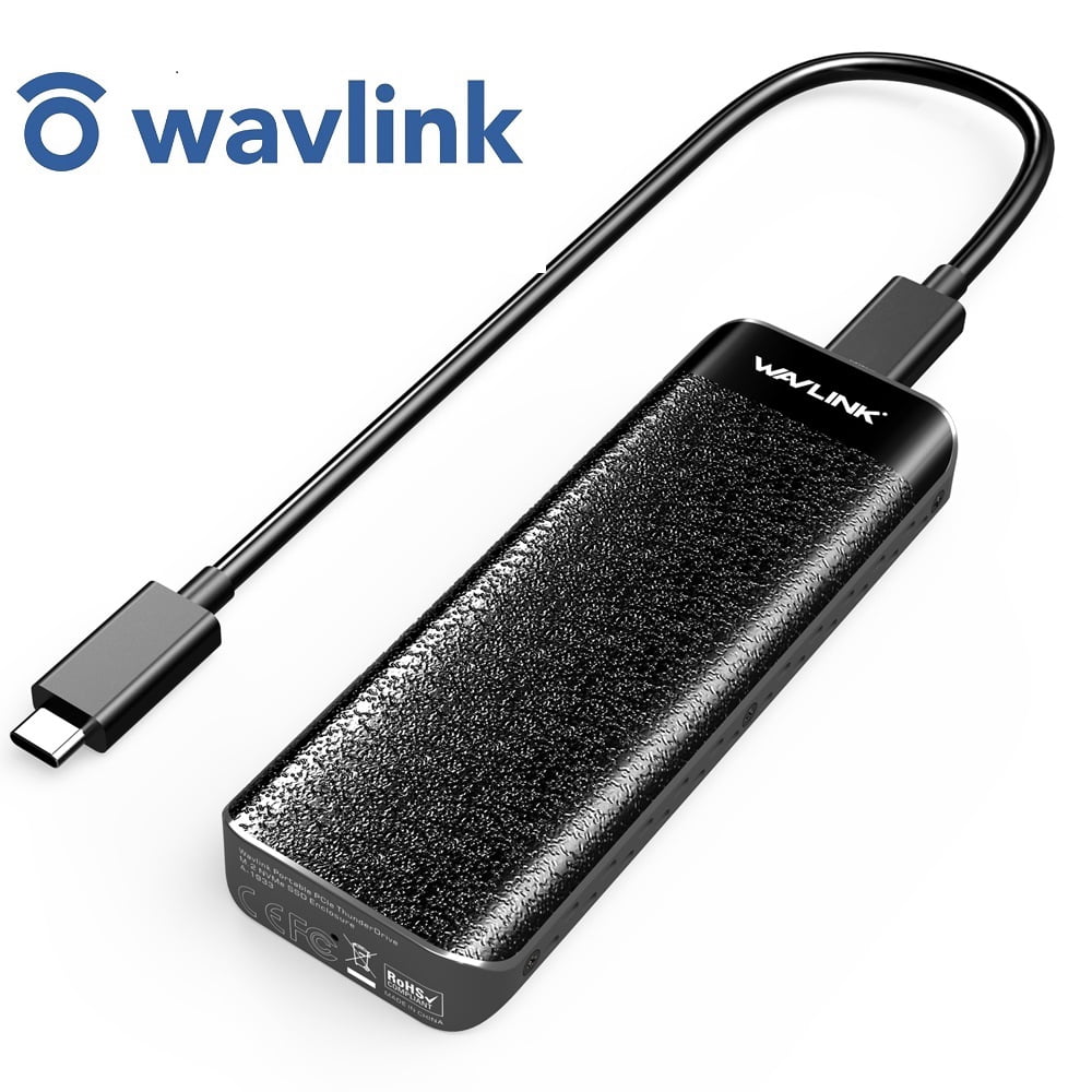 WAVLINK PCIe NVMe M.2 SSD Enclosure, Type-C Hard Drive Case with 40Gbps ...