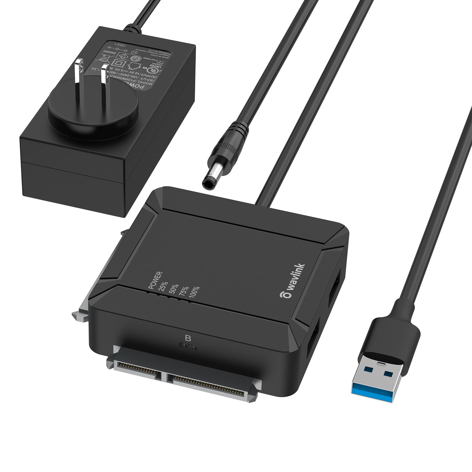 WAVLINK USB 3.0 to Dual Bay SATA Adapter, External 2.5" 3.5'' SATA Hard ...
