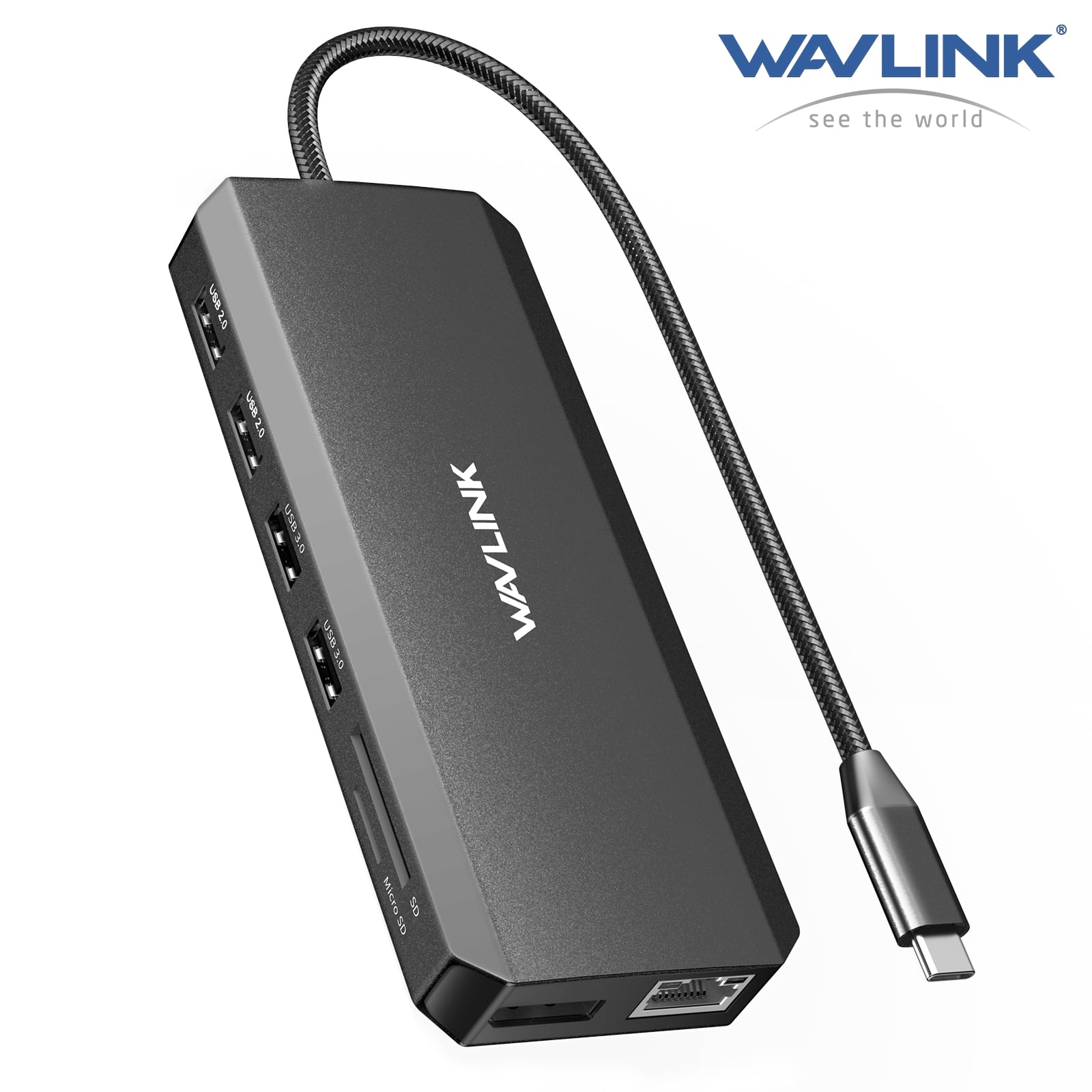 WAVLINK USB C Hub Triple Monitor Laptop Docking Station, Retail ...