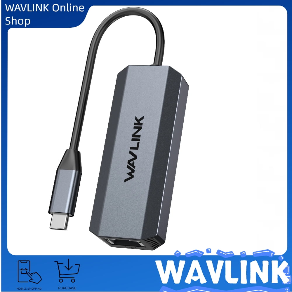 WAVLINK USB C to Ethernet Adapter 5Gbps, Driver-free RJ45 Gigabit LAN ...