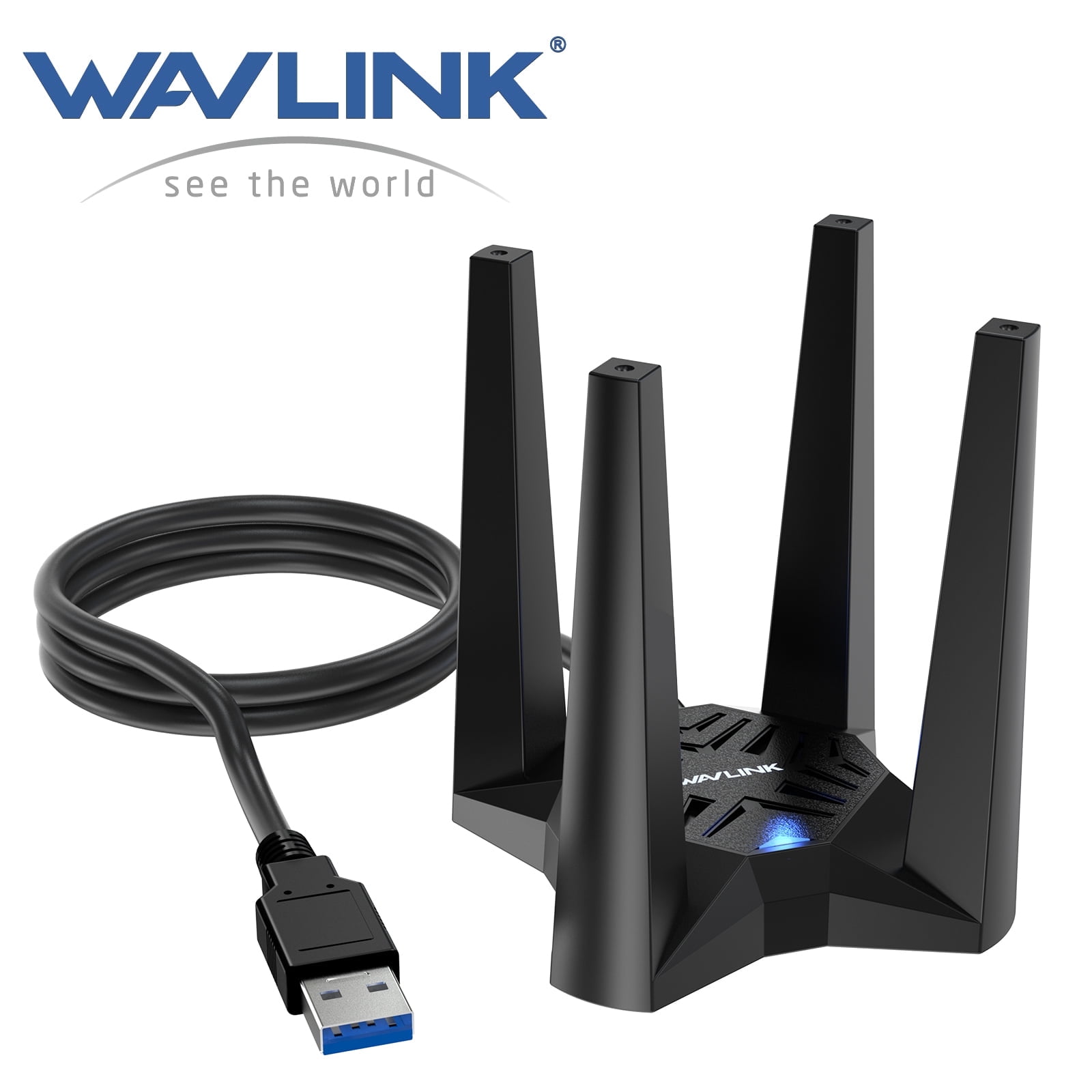 WAVLINK WiFi 6 USB Adapter, AX1800 Dual Band WiFi Dongle with MU-MIMO ...