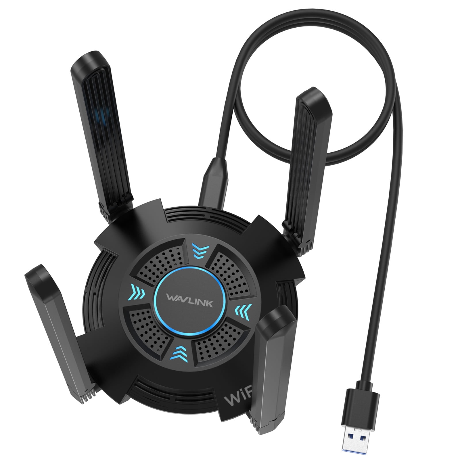 WAVLINK WiFi Adapter 6500Mbps, Tri-Band BE6500 WiFi 7 USB 3.0 Wireless ...