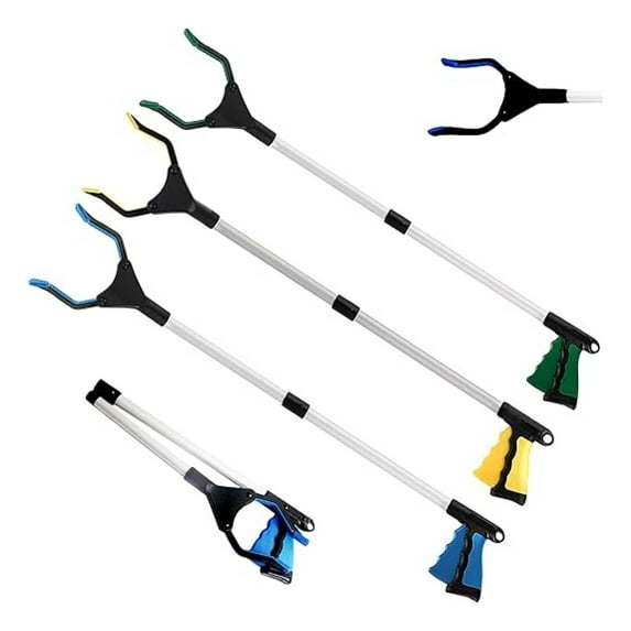 WAWW 3 Pack Grabber Reacher Tool - 32 Inch Foldable Claw for Elderly ...