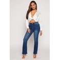 Wax Acid Wash High Waisted Boot Cut Jeans