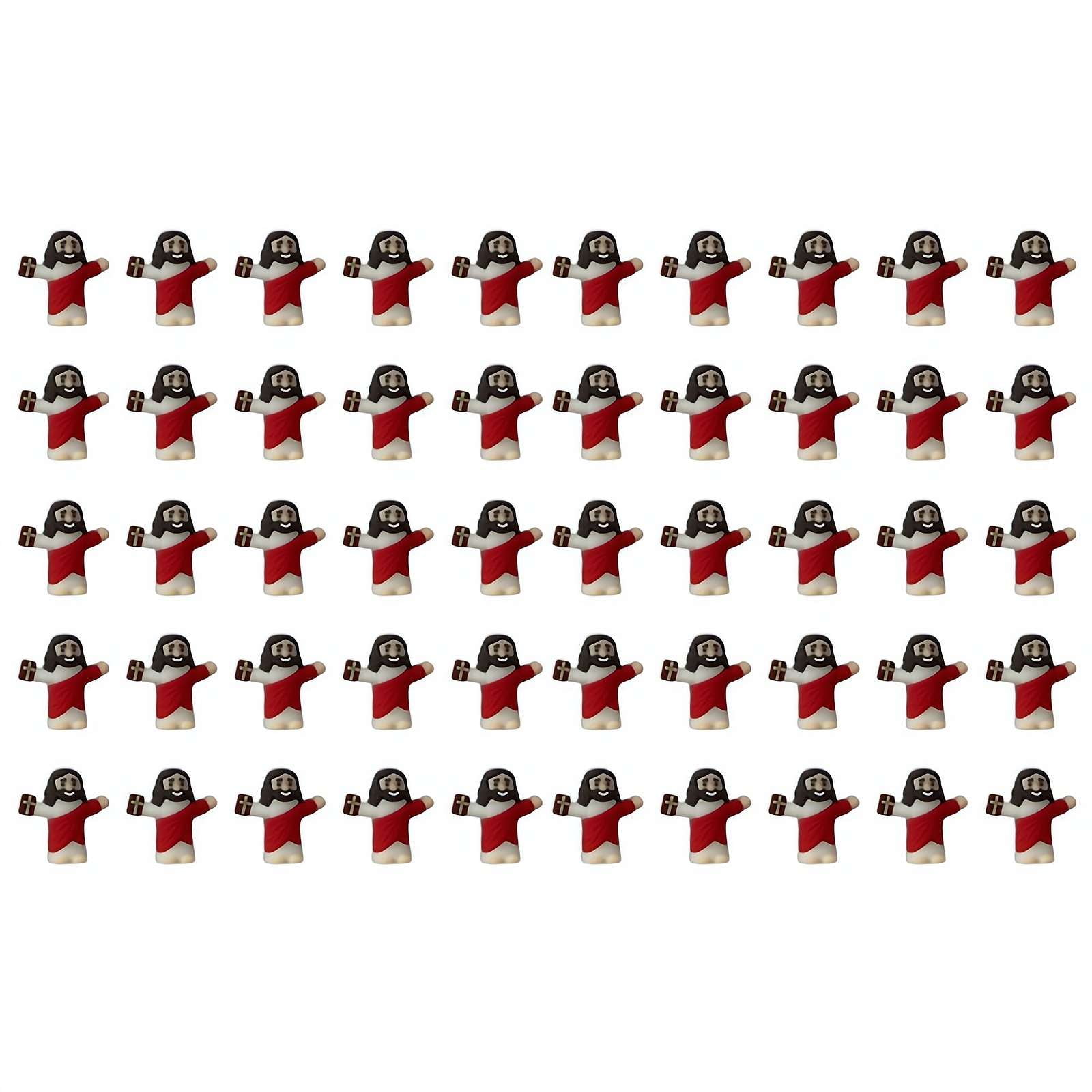 WAXCMXYH 50 Pack Mini Jesus Figurines Bulk with Bible Little Jesus Toys ...
