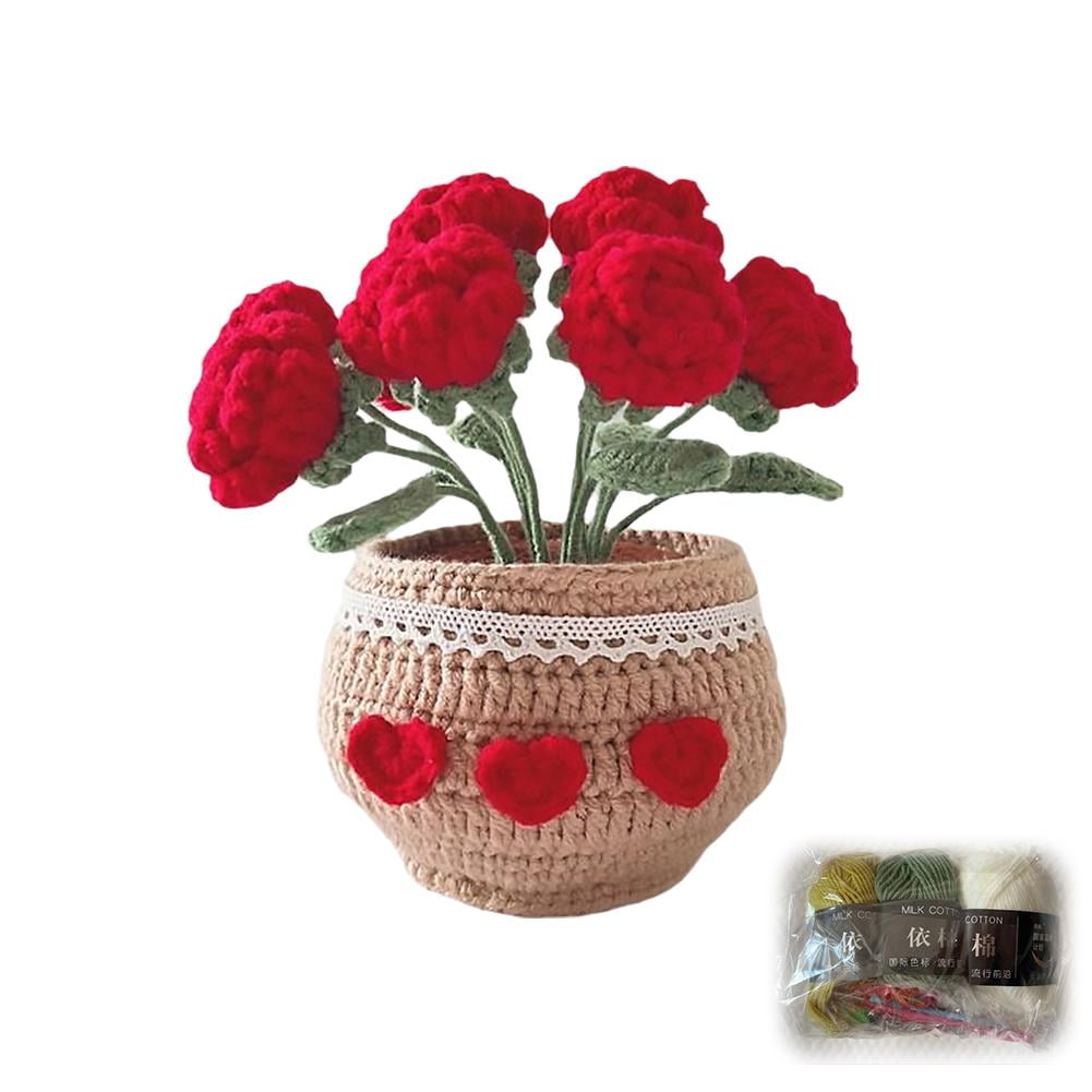 WAXCMXYH Crochet Small Patted Flowers Artifical Flower Knitted Flower ...