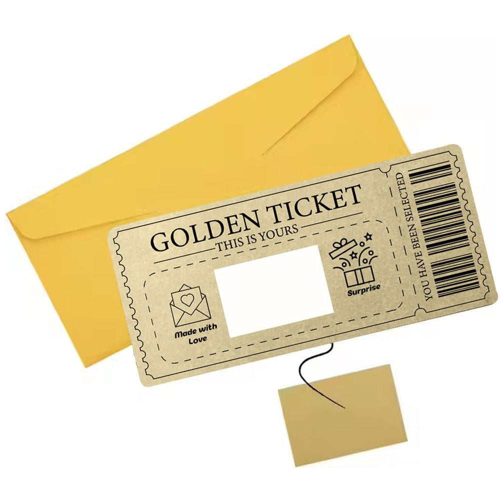 WAXCMXYH Golden Ticket ScratchOff Cards with Envelopes Scratch Reveal ...