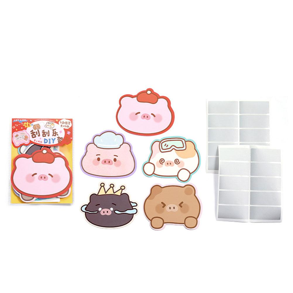 WAXCMXYH JHIALG 20PCS Piggy Scratch Joy Card DIY Custom Make Your Own ...