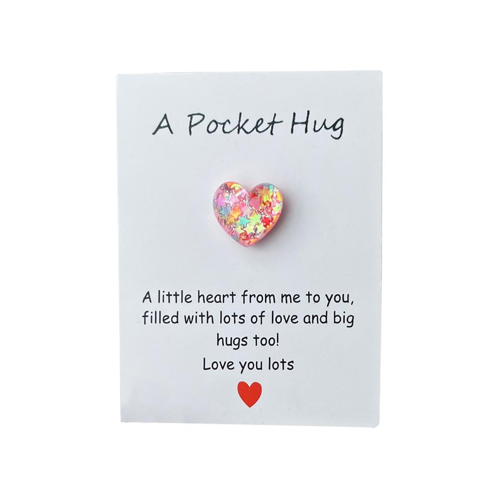 WAXCMXYH Resin Heart Pocket Token Mini Cute Little Pocket Hugs with ...