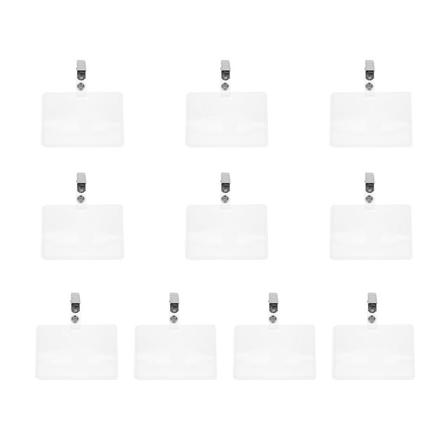 WAXIAYU 10 Sets of Transparent ID Cards Badge Covers Work Permit Badges ...