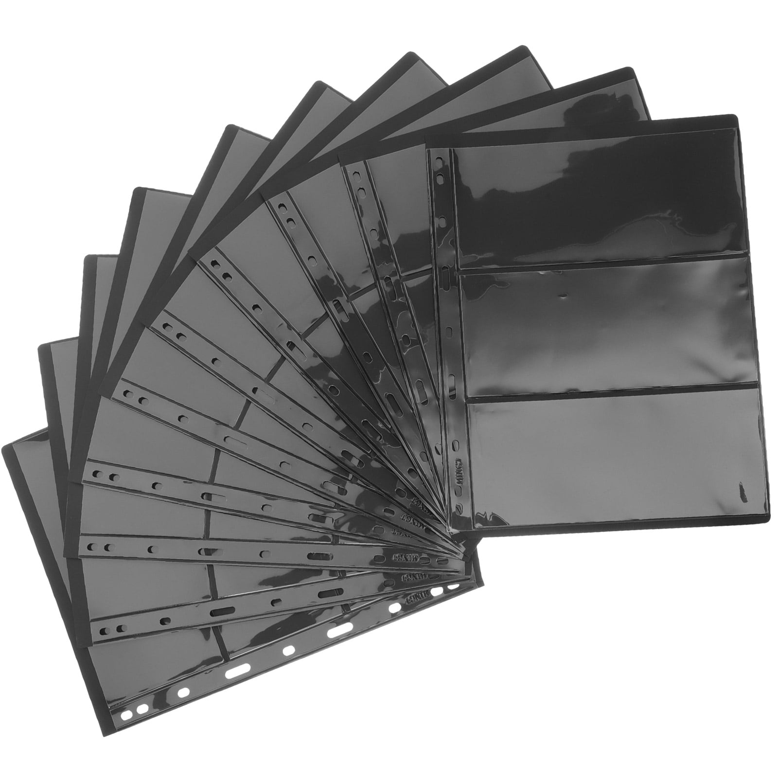 WAXIAYU 10 Sheet Black Expanding Stamp Album Loose-leaf Holder ...
