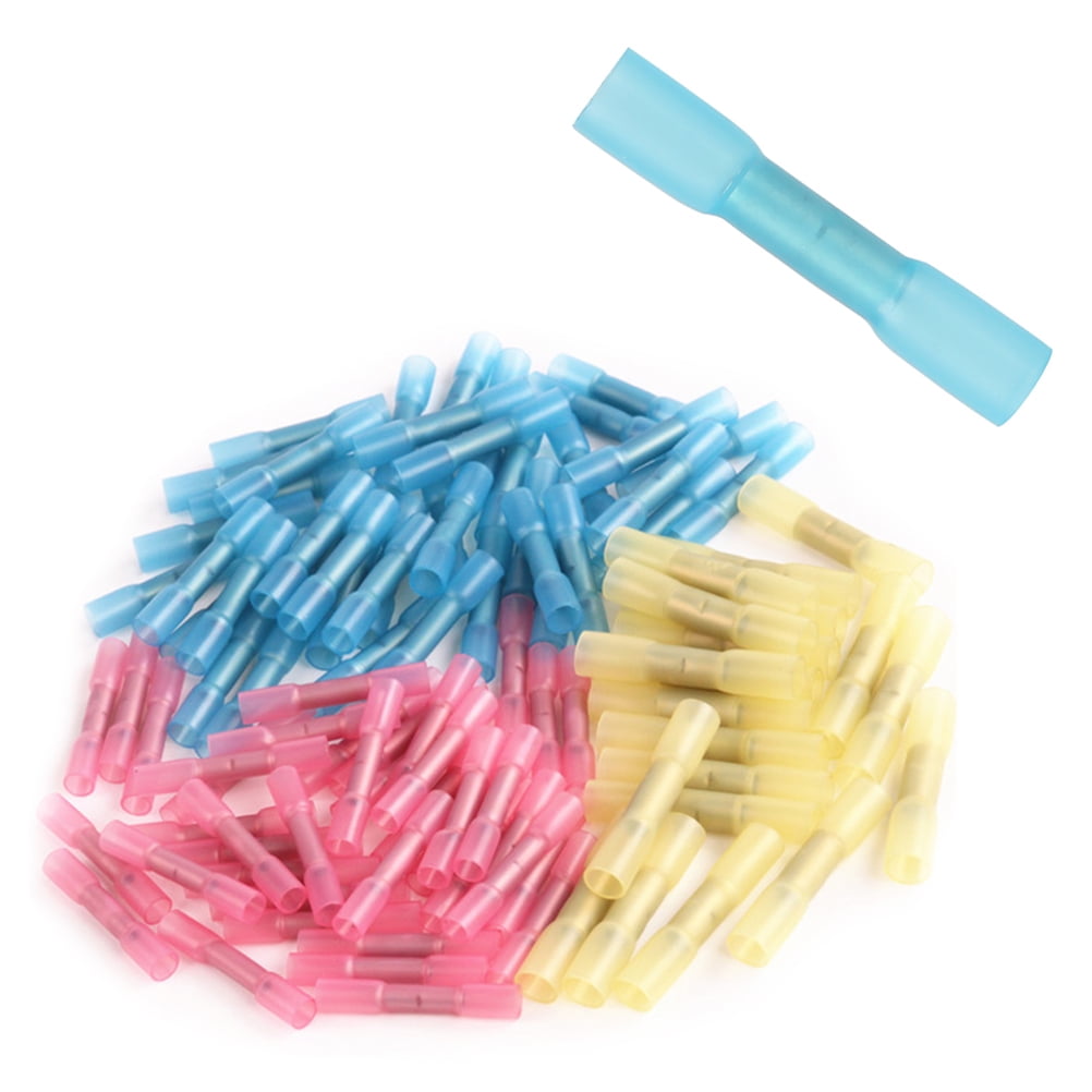 WAXIAYU 100 Pcs Heat Shrink Connectors Insulated Wire Crimp Terminal ...