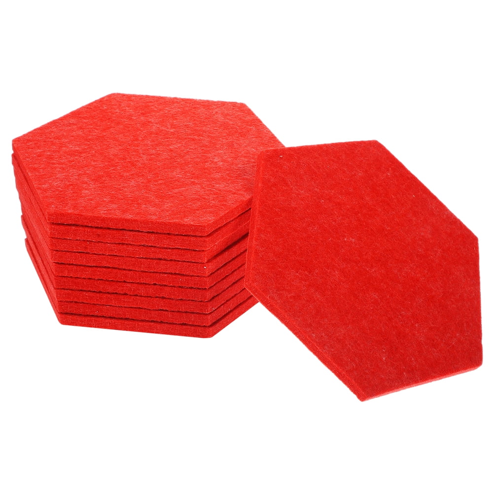 10Pcs Hexagon Felt Wall Mats Soundproof Display Boards for Office ...