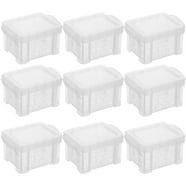 Your Zone Square Stacking Bin Plastic, Gray Flannel - Walmart.com