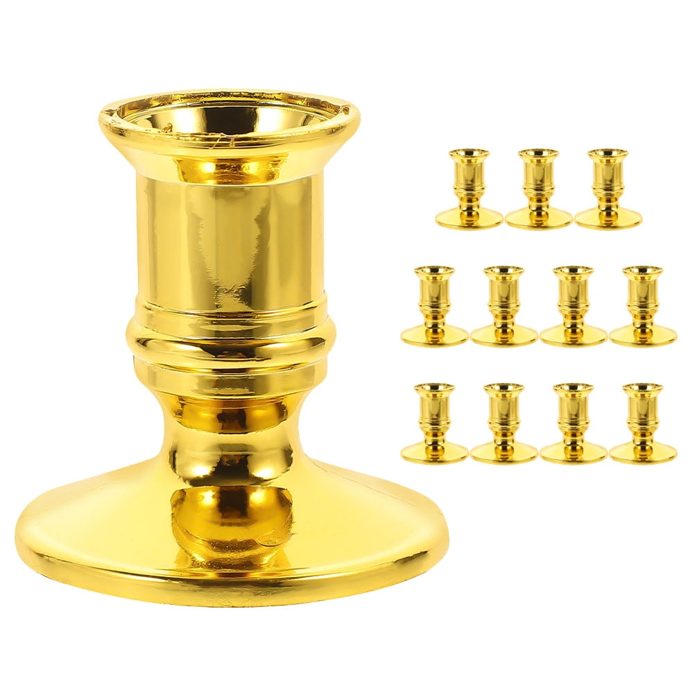 WAXIAYU 12pcs Retro Candlestick Tabletop Plastic Candlelight Stand ...