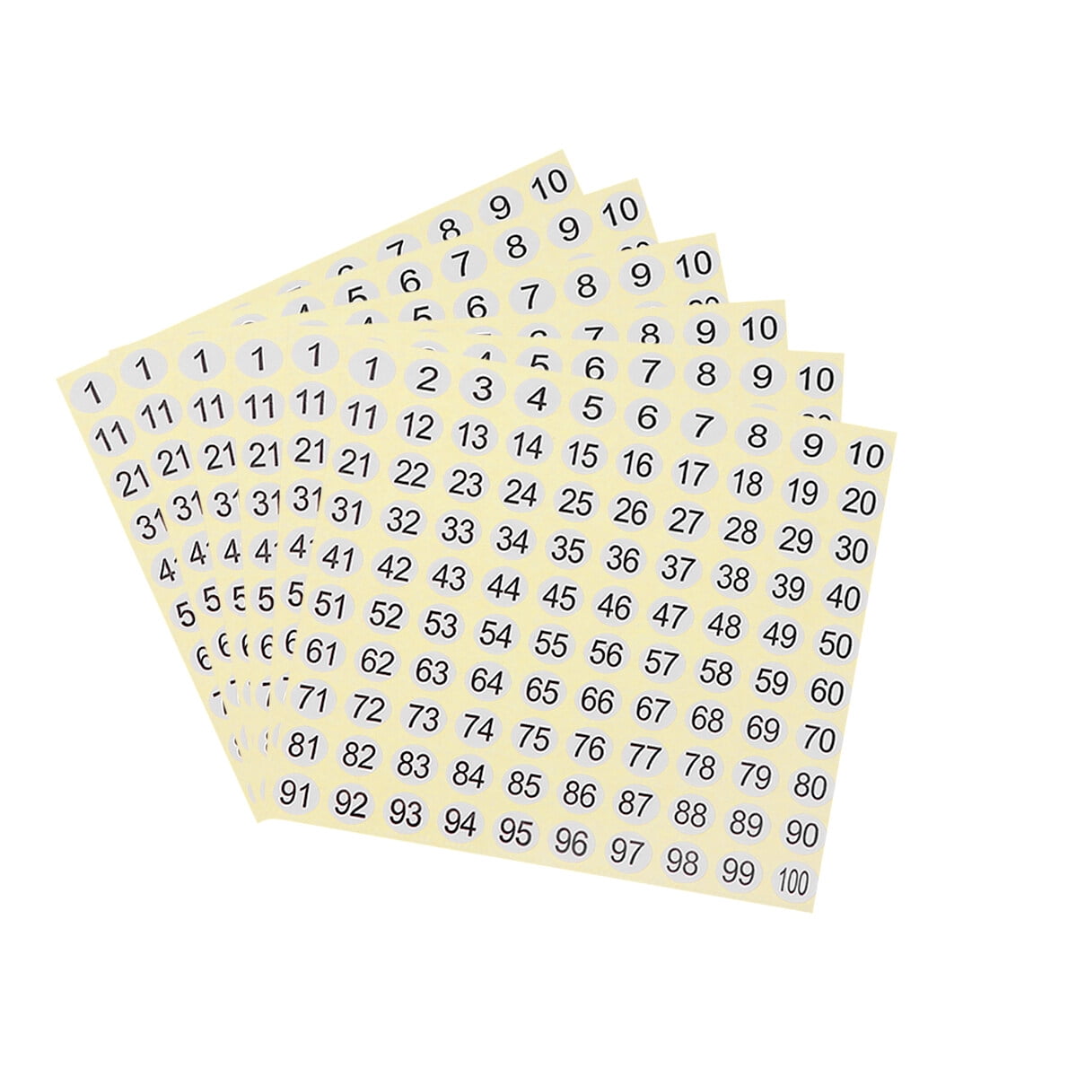 WAXIAYU 15 Sheets 1-100 Number Stickers Self-Adhesive Labels for ...