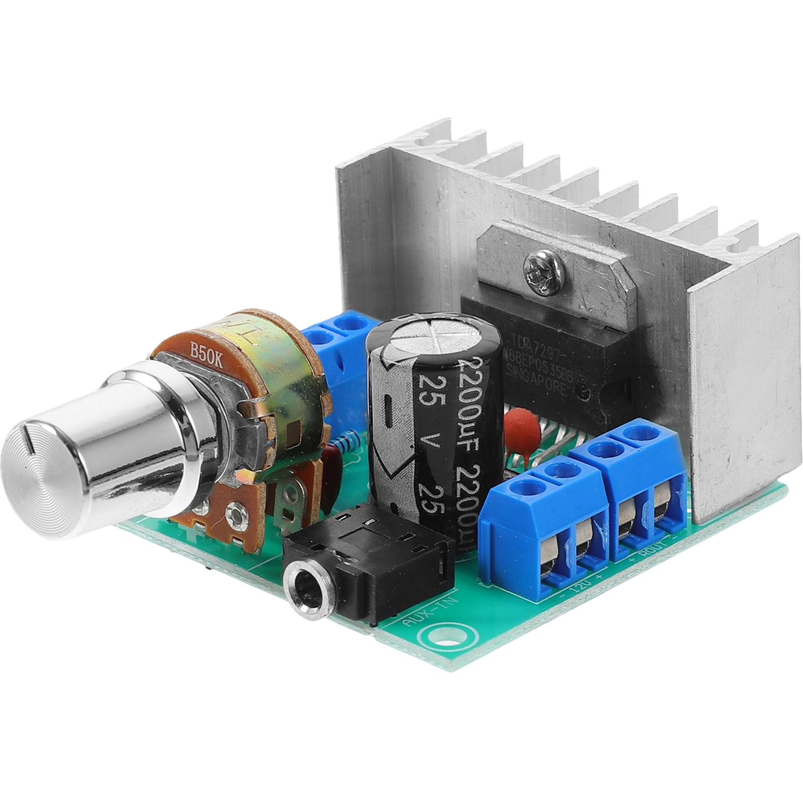 WAXIAYU 15W+15W Mini Stereo Amp Module Board with Potentiometer ...