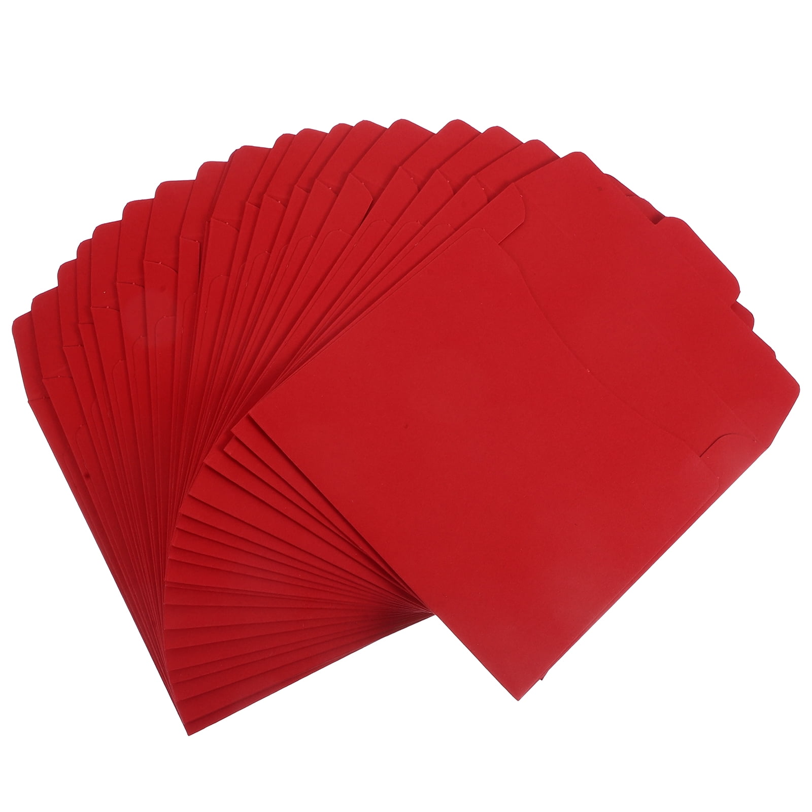 WAXIAYU 20 Kraft Paper CD DVD Sleeves Storage Cases Red 5x5 Inches ...
