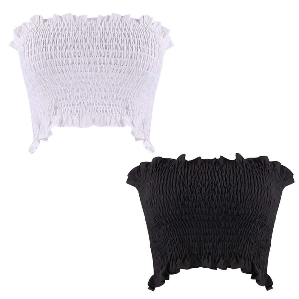 WAXIAYU 2Pcs Off-the-shoulder Thread Lace Non-slip Wipe Chest Wrap ...