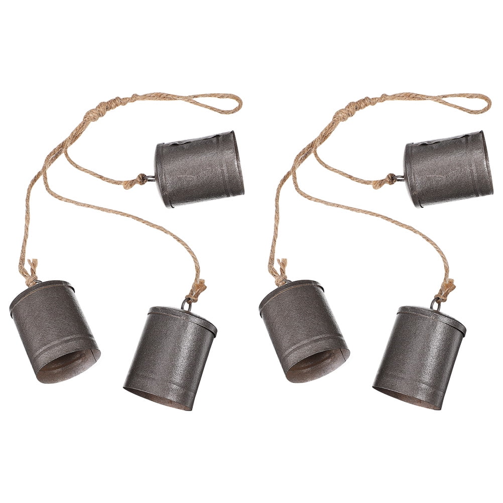 WAXIAYU 2pcs Cow Bell Wind Chime Outside Metal Bell Chime Hanging Cow ...