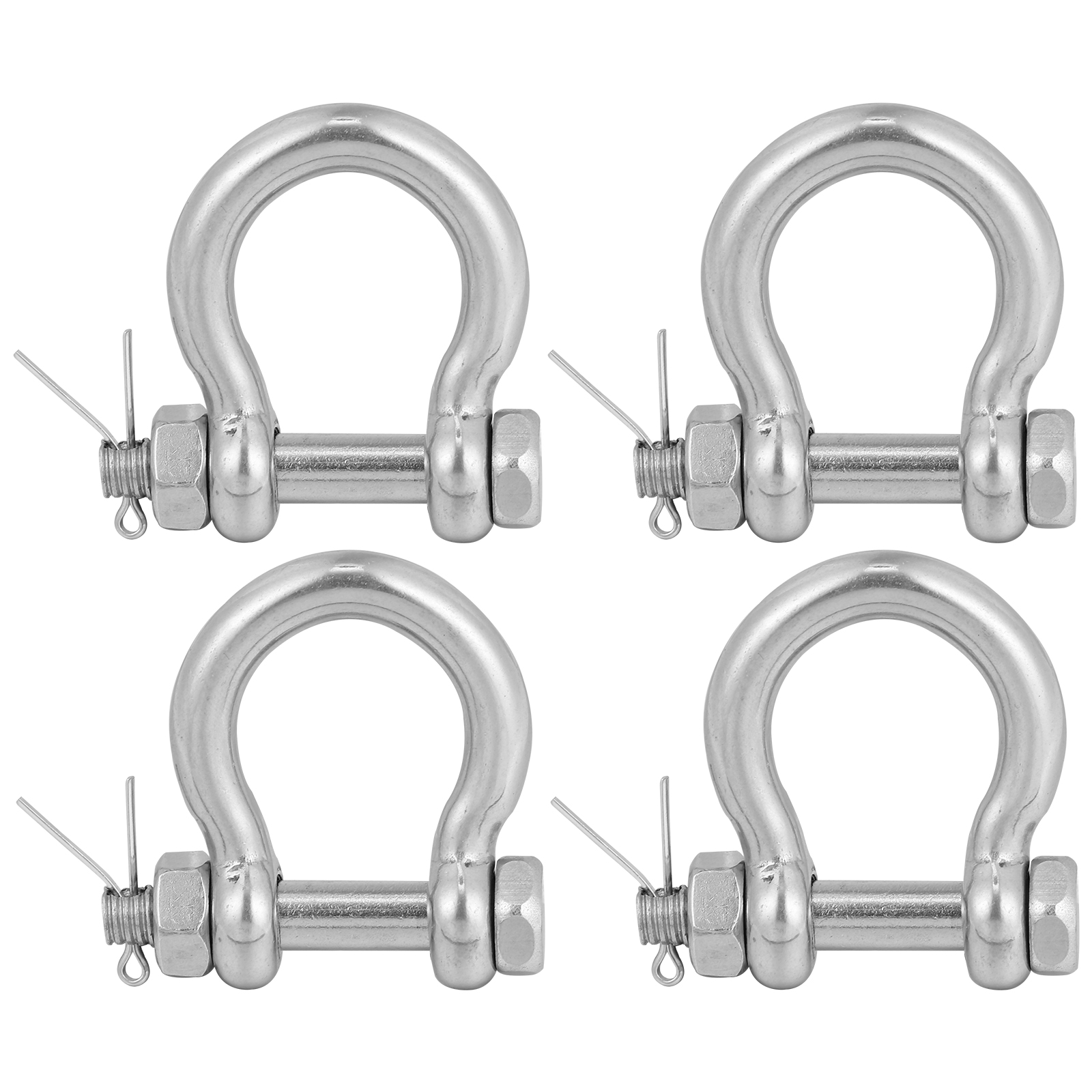 WAXIAYU 4pcs Metal Shackles Stainless Steel Lifting Shackles Horseshoe ...