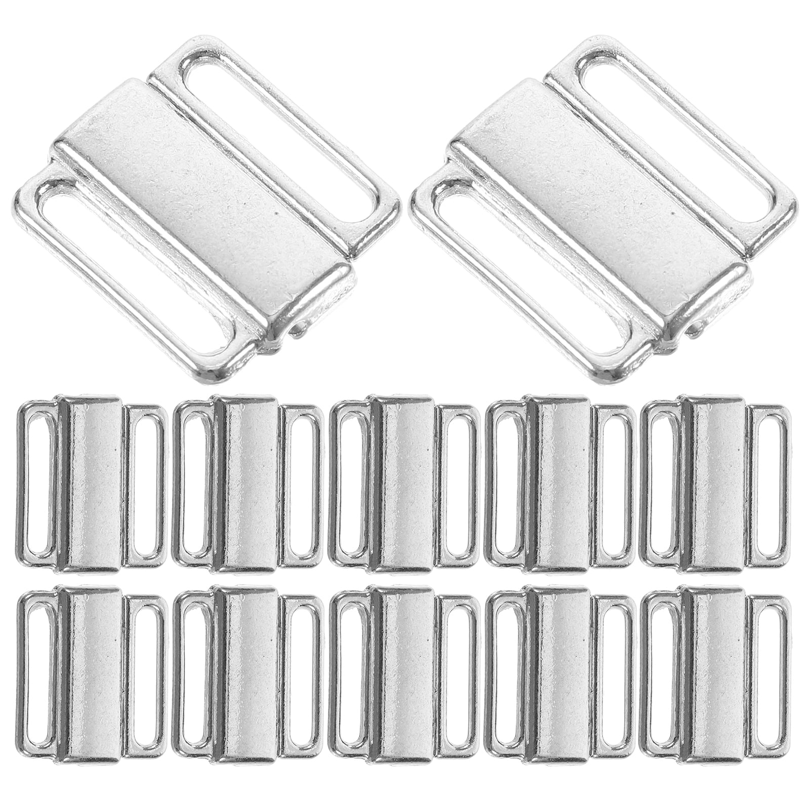 WAXIAYU 50 Metal Tape Closures Waist Extender Hooks for DIY Craft Bra ...