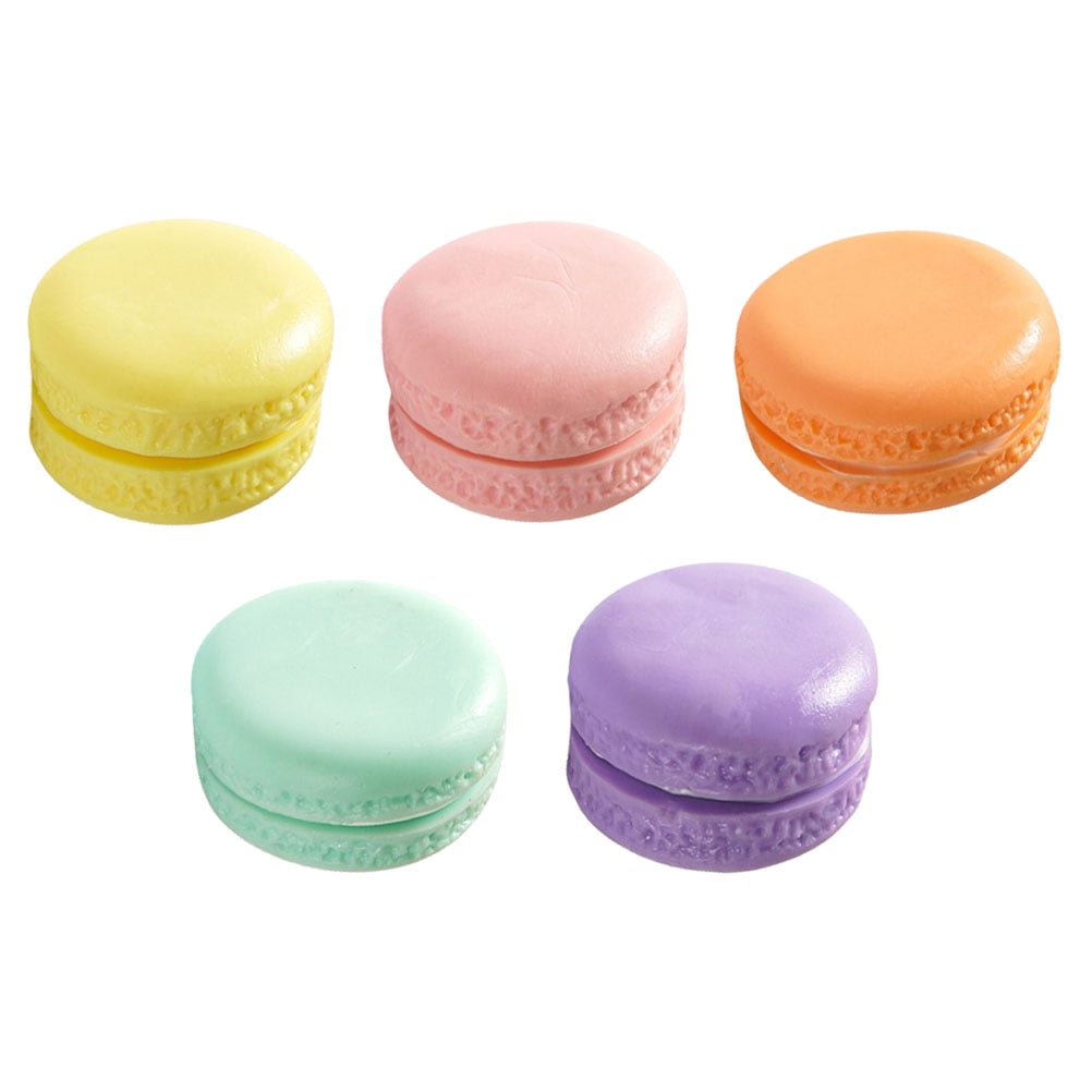 WAXIAYU 5pcs PVC Macaron Models Simulated Colorful Macaron Model Showcase Desserts Props ...