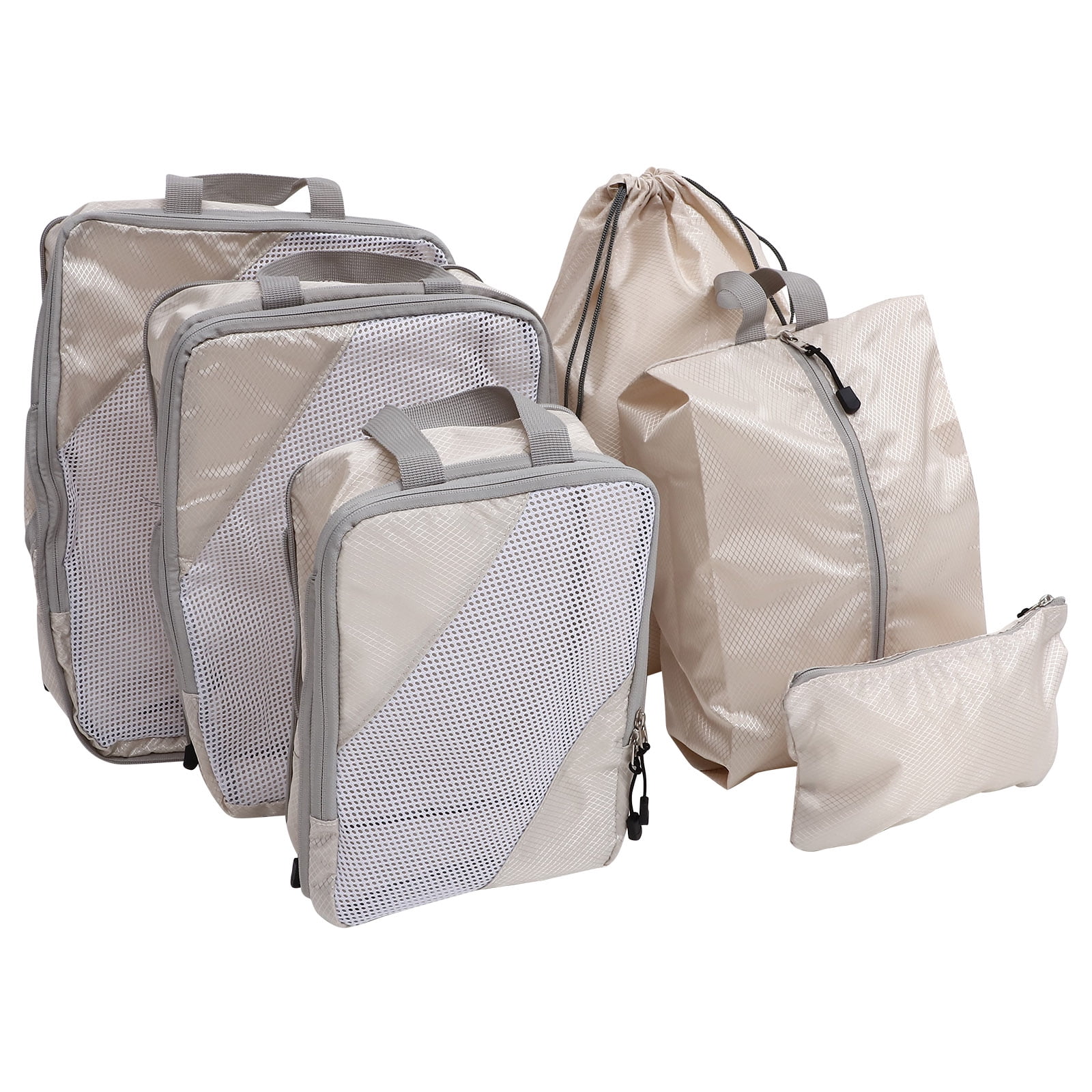 WAXIAYU 6pcs Suitcase Cubes Compression Travel Packing Cubes Luggage ...