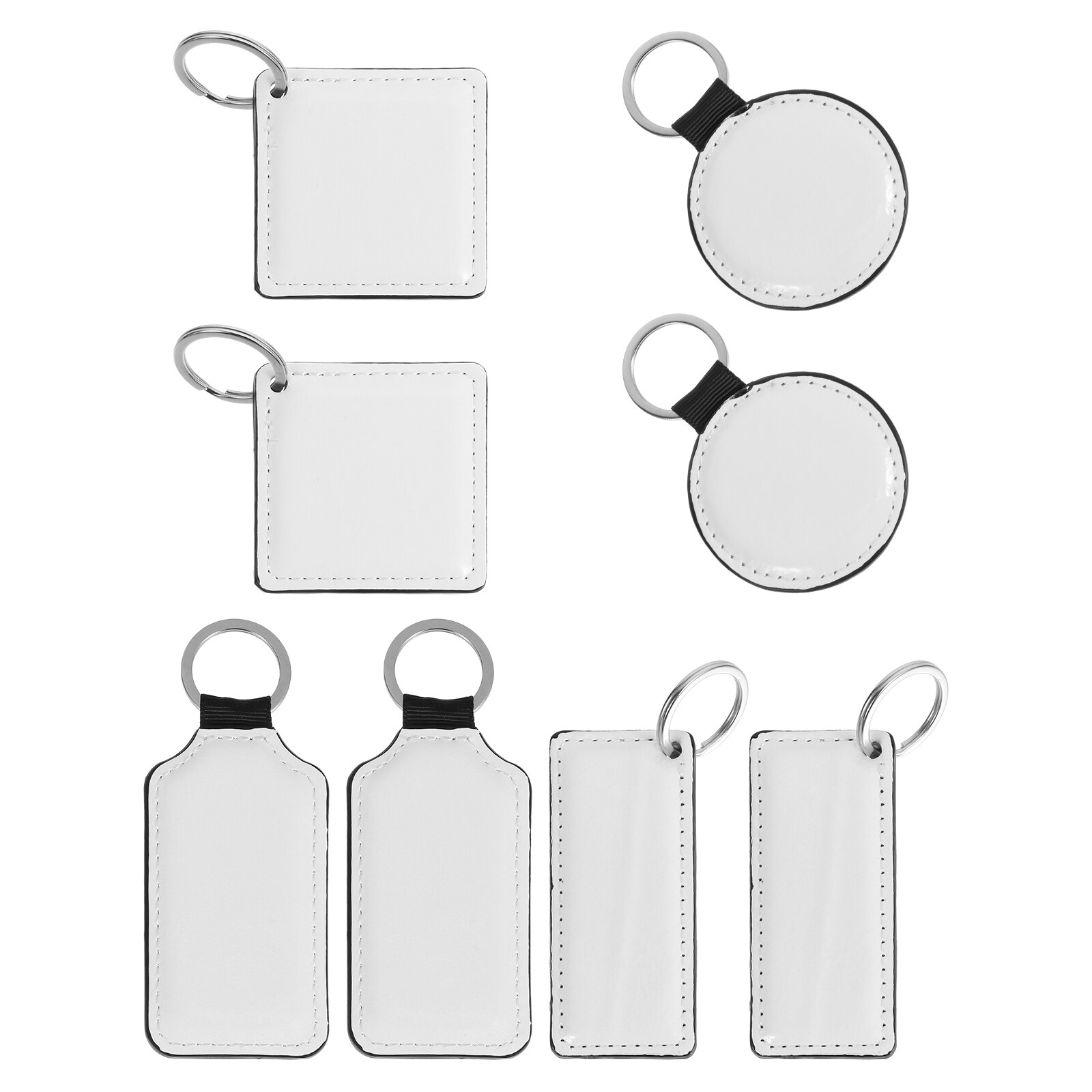 WAXIAYU 8pcs Leather Sublimation Blanks Key Chains Heat Transfer Key ...