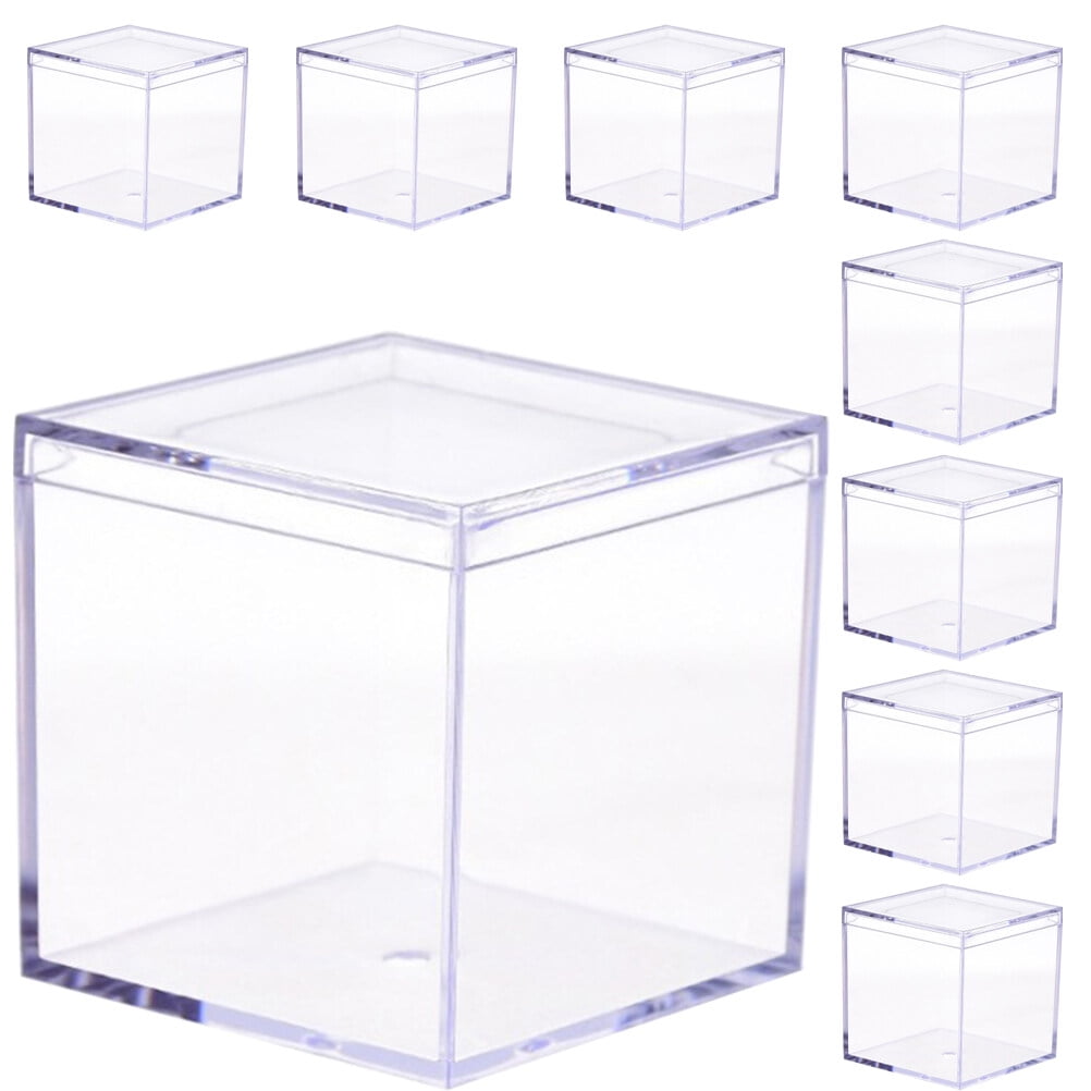 WAXIAYU 9pcs Mini Clear Cube Box Jewelry Holder & Storage Containers ...