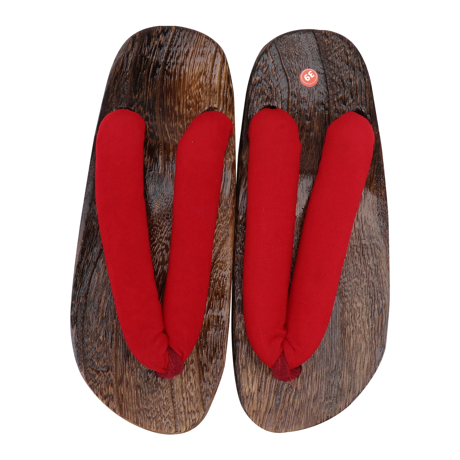WAXIAYU Japanese Wooden Clogs Sandals Cosplay Shoes Red, 7.5 - Walmart.com