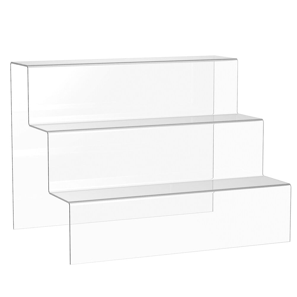 WAXIAYU Riser Stand Shelf 3 Tier Clear Models Display Shelves Ladder ...