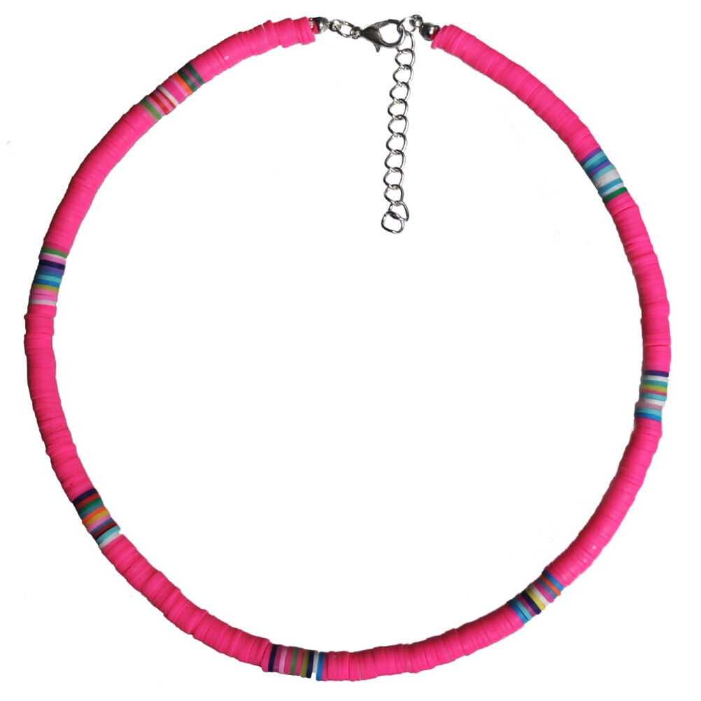 WAXIAYU Women's Bead Choker Necklace Surfer Bohemian Polymer Clay Beach ...