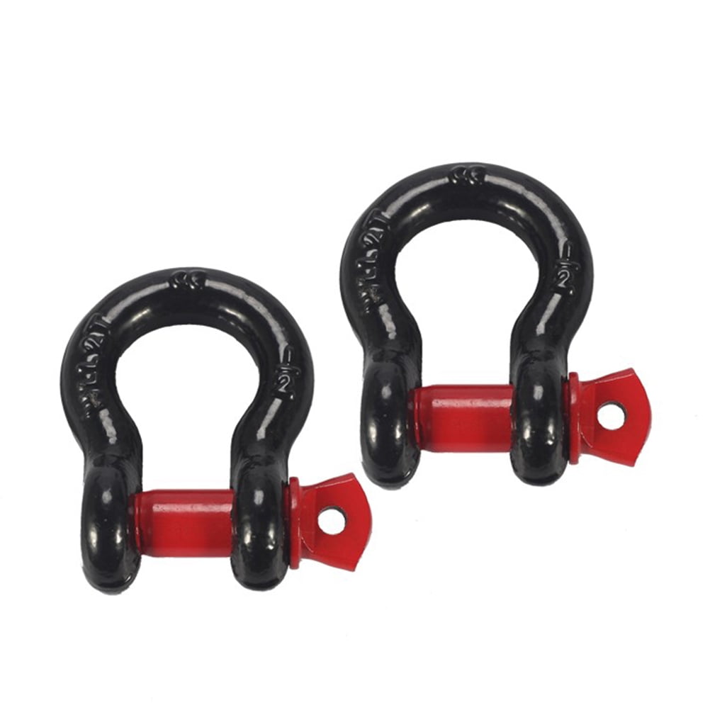 WAXIAYUZ 2Pc Heavy Steel Trailer Ring Racing Tow Hook U Type Shackles ...