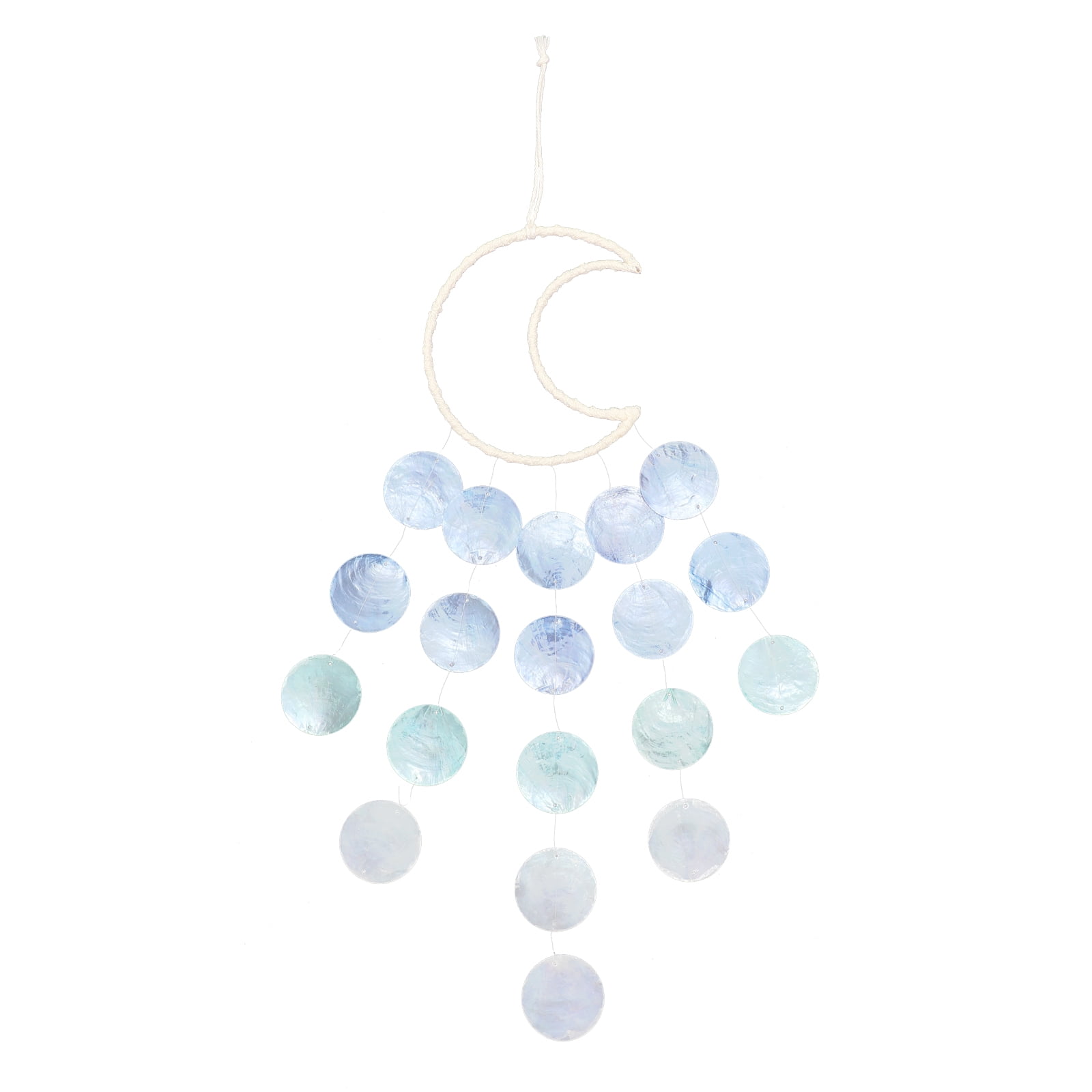 WAXIAYUZ Moon Seashells Wind Chimes Hanging Shell Wind Bells Outdoor ...