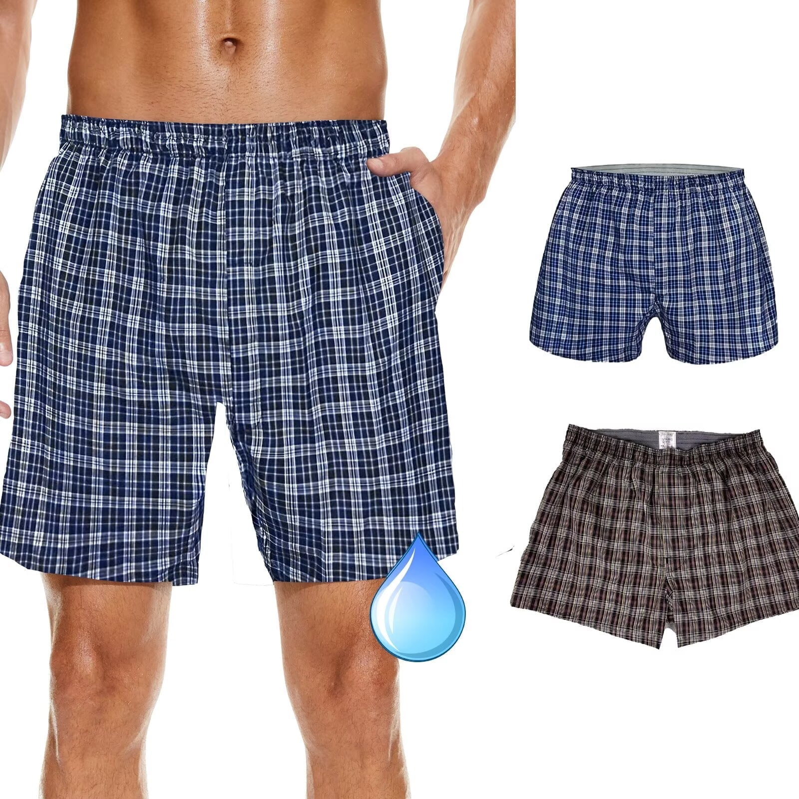 WAXJJDW 2 Color Incontinence Underwear for Men, Washable Urinary ...