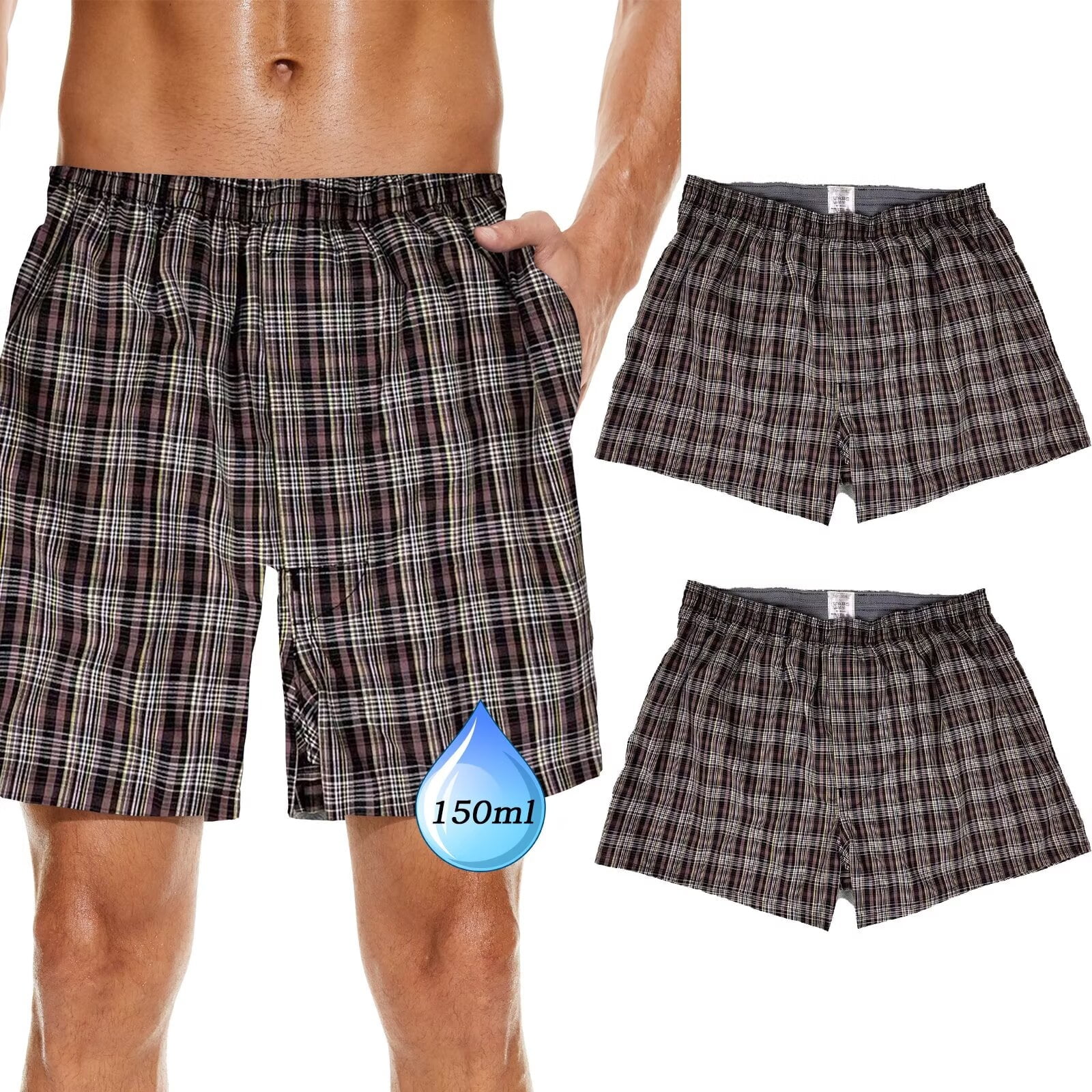 WAXJJDW 2pcs Incontinence Underwear for Men, Washable Urinary ...